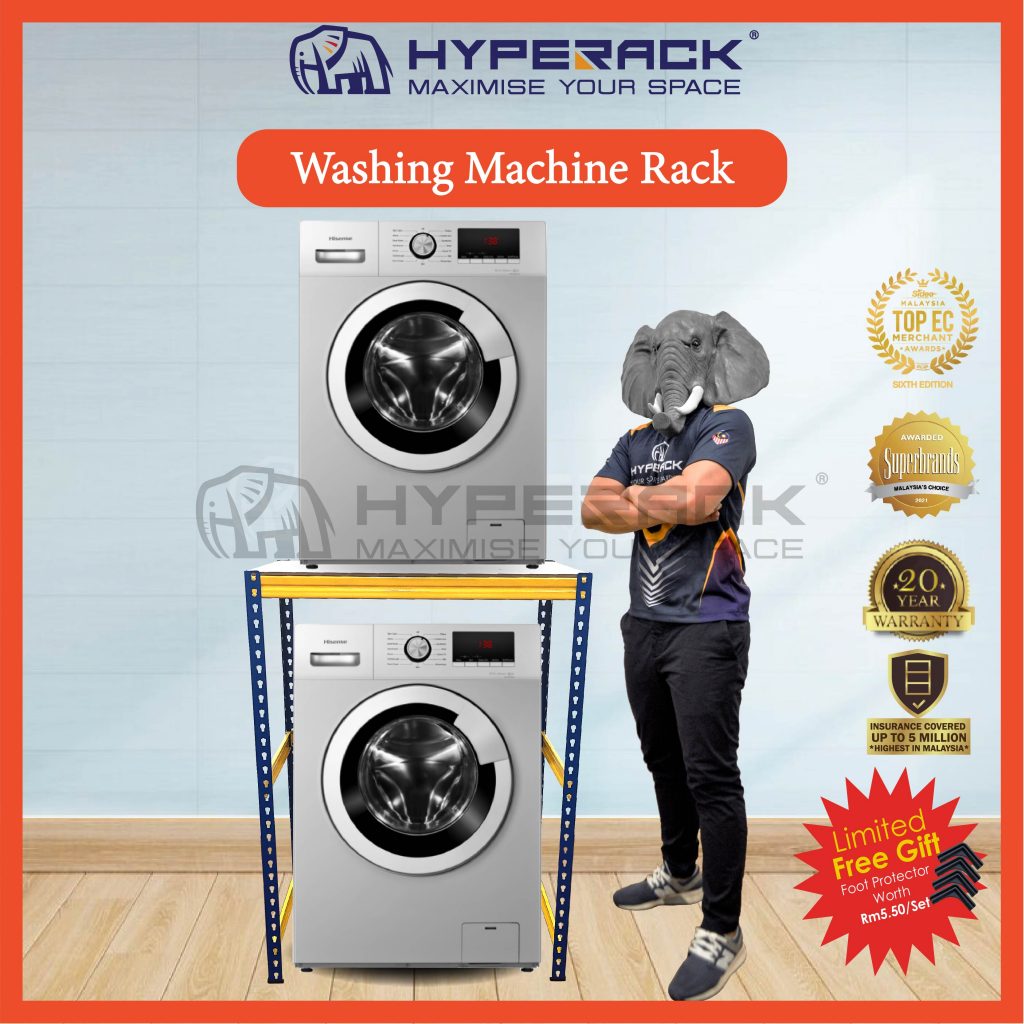HYPERACK ™️ Washing Machine Rack Rak Dapur Rak Besi Rak Baju Rack Shelf ...