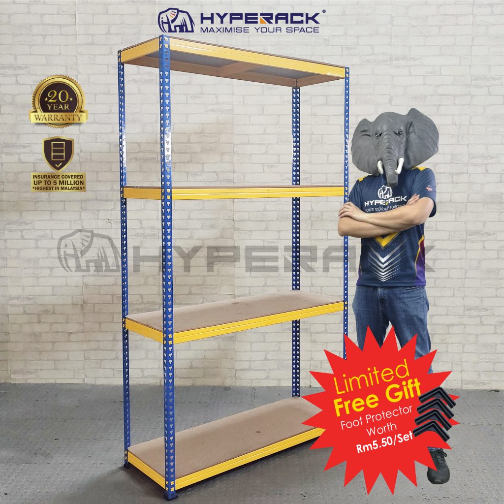 HYPERACK ™️ Livin Rack Blue&Yellow Boltless Rack 3 Levels Shelf Rack ...