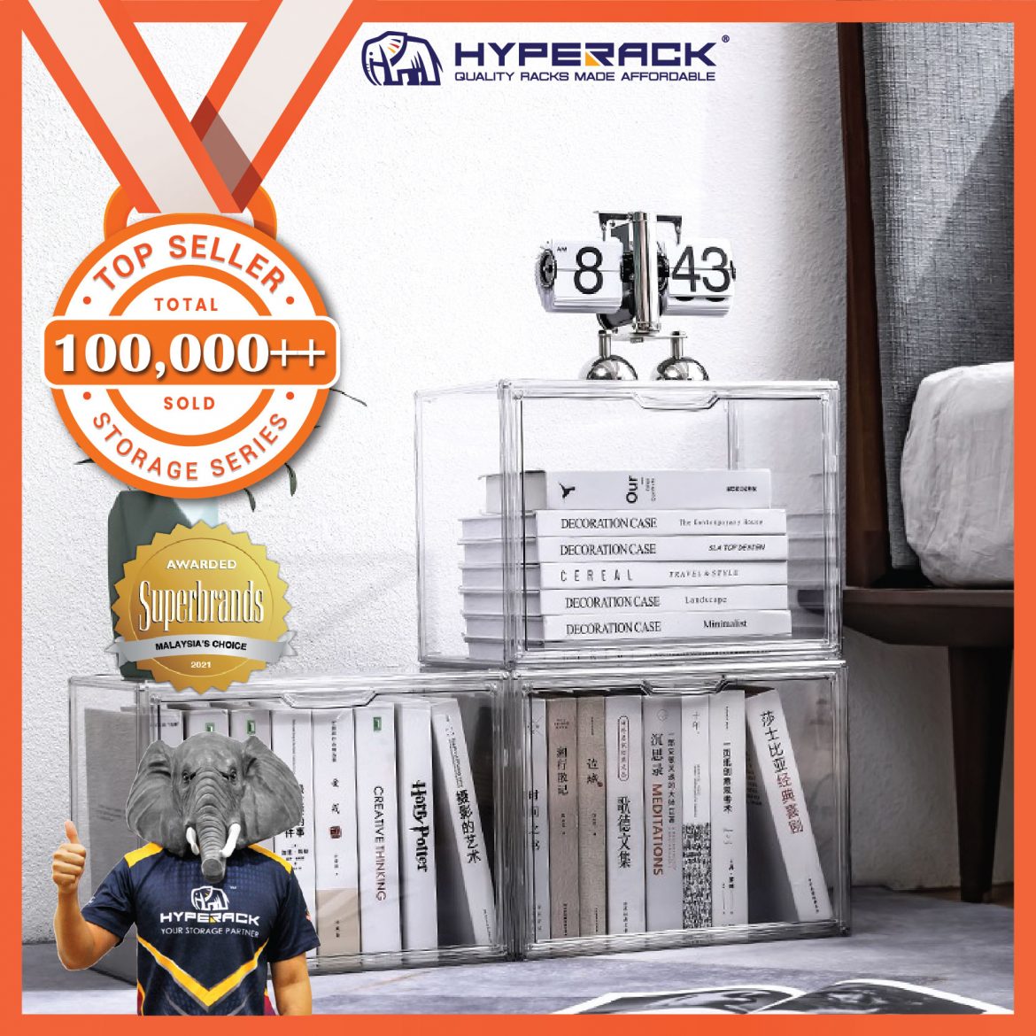 HYPERACK ™️ Transparent Display Box Shoe Box Stackable Storage Box Bag ...